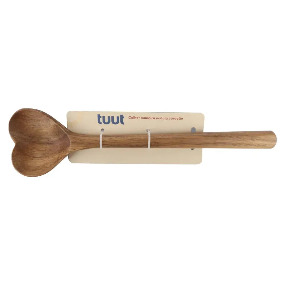 Colher Multiuso de Madeira Acácia Coração 34cm Tuut Charme e ...